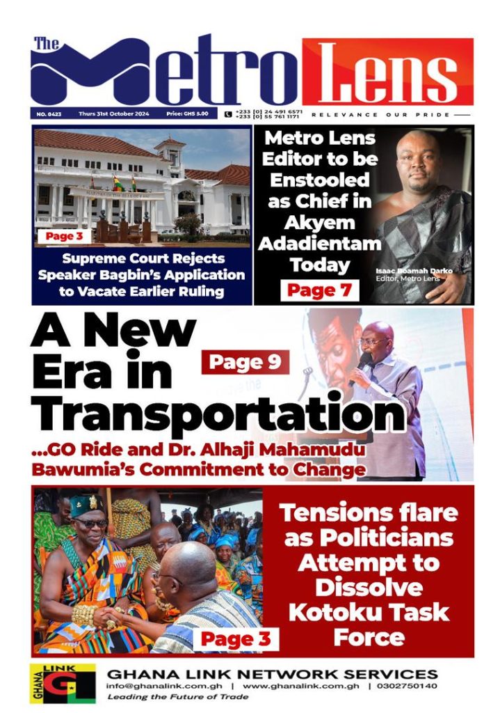 Newspaper headlines: Thursday, October 31, 2024 - Adomonline.com
