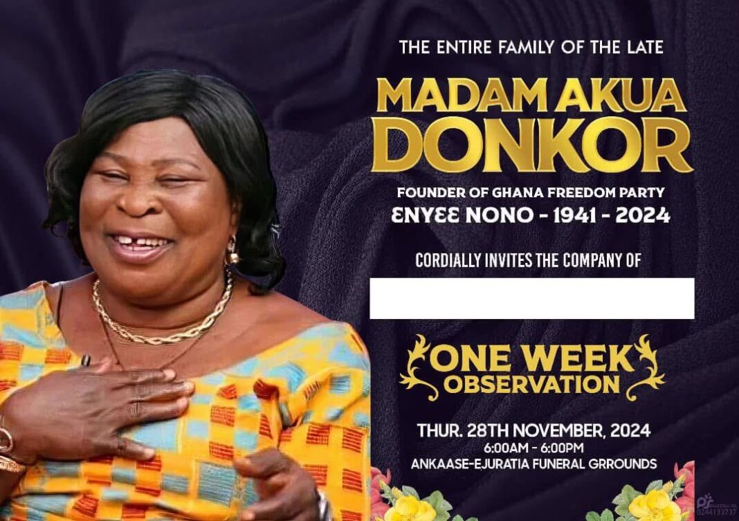 Scores storm Akua Donkor’s hometown for her one-week observation ...