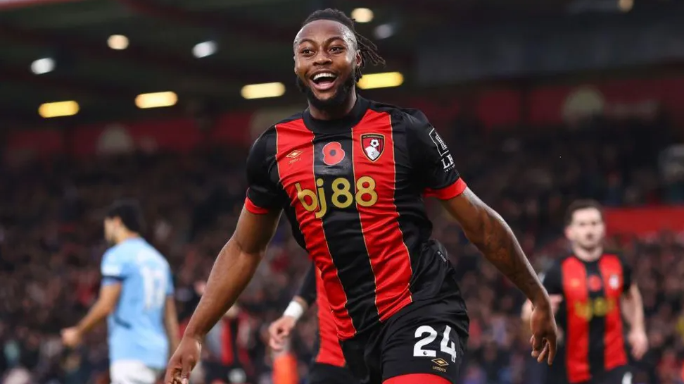 Semenyo scores as Bournemouth stun Manchester City - Adomonline.com