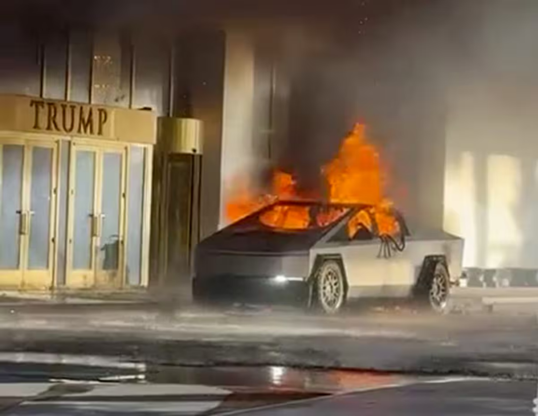 Cybertruck filled with fuel and fireworks explodes at Trump's Las Vegas ...