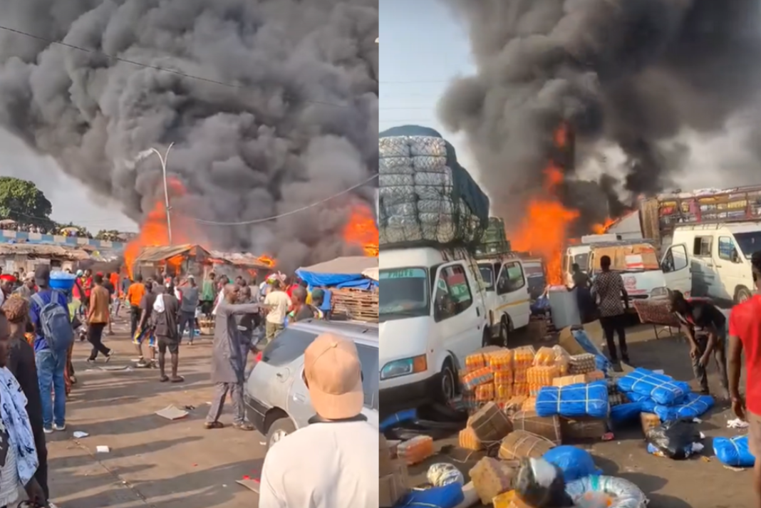 Video of market fire happened at Madina market in Guinea, not Ghana ...