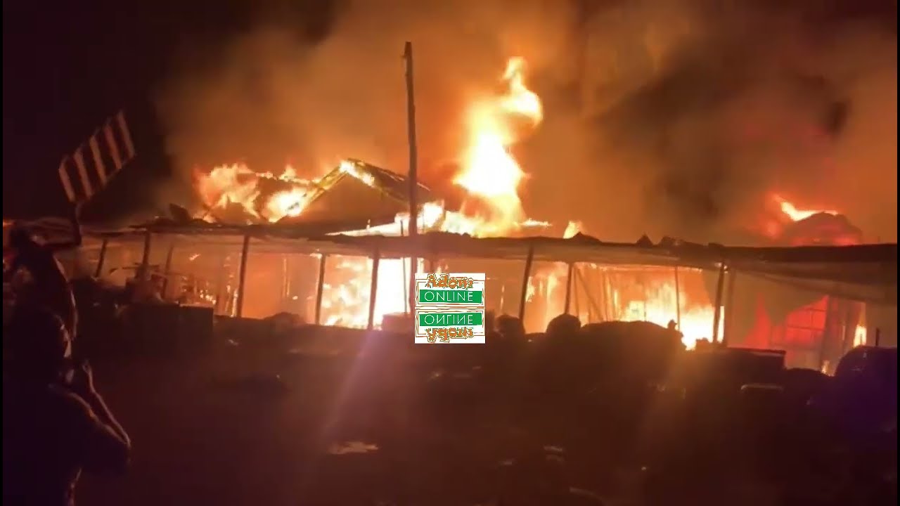 Techiman market on fire; 3 people rushed to hospital [Video ...