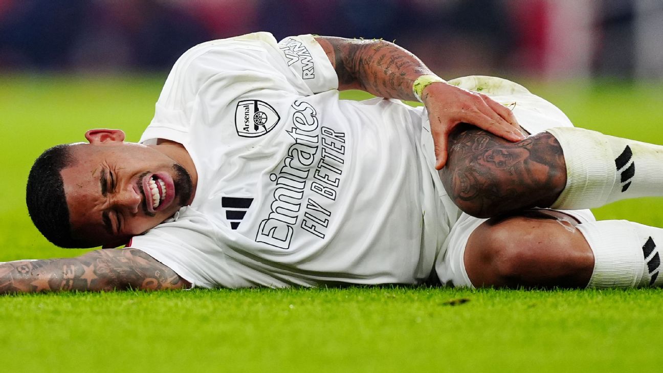 Jesus injury 'not looking good at all', says Arteta amid ACL fears ...