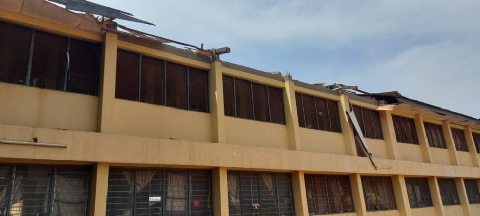 Heavy windstorm in Tamale displaces over 1,000 female students of NOBISCO
