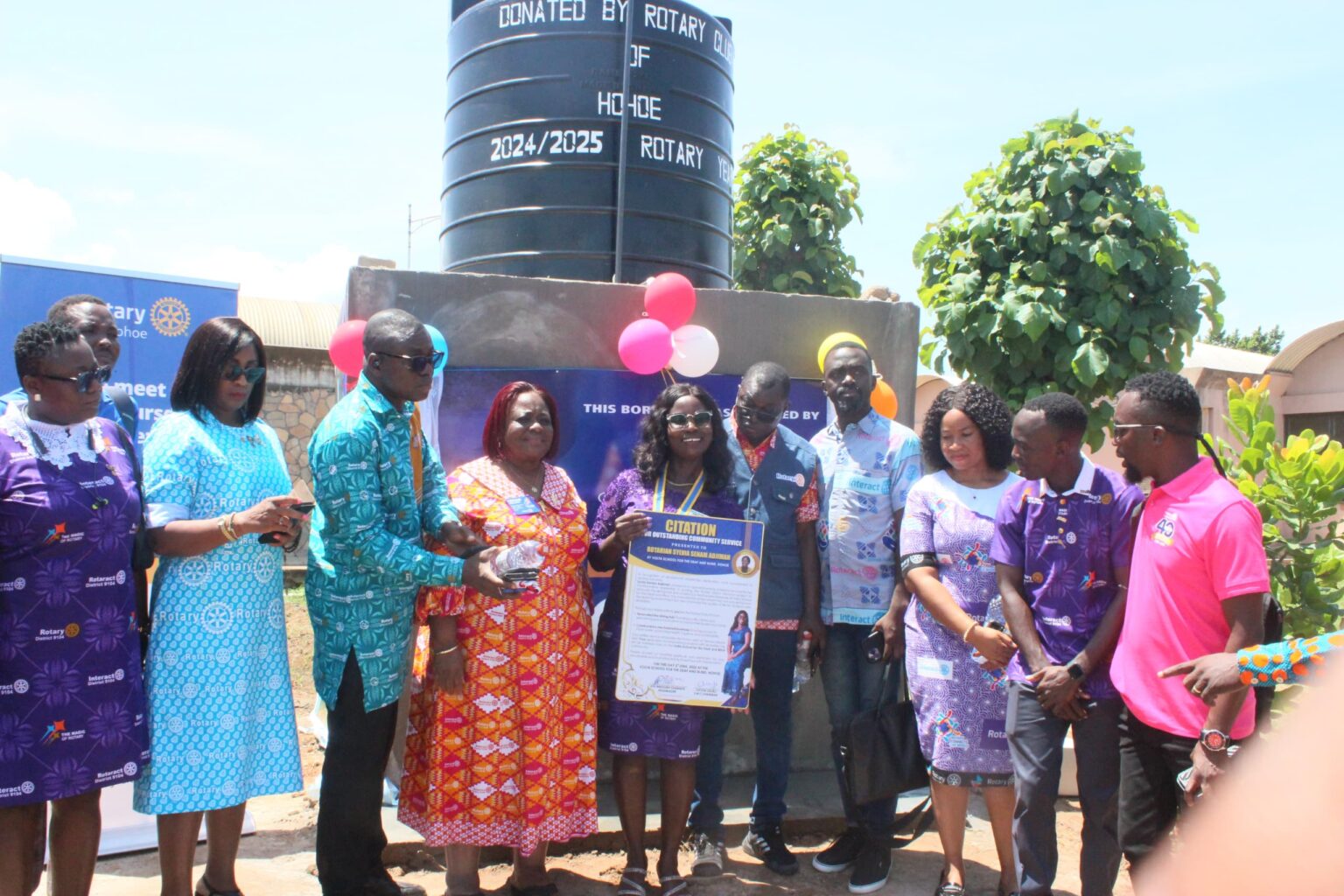 Hohoe Rotary Club commissions borehole for Volta School for the Deaf ...