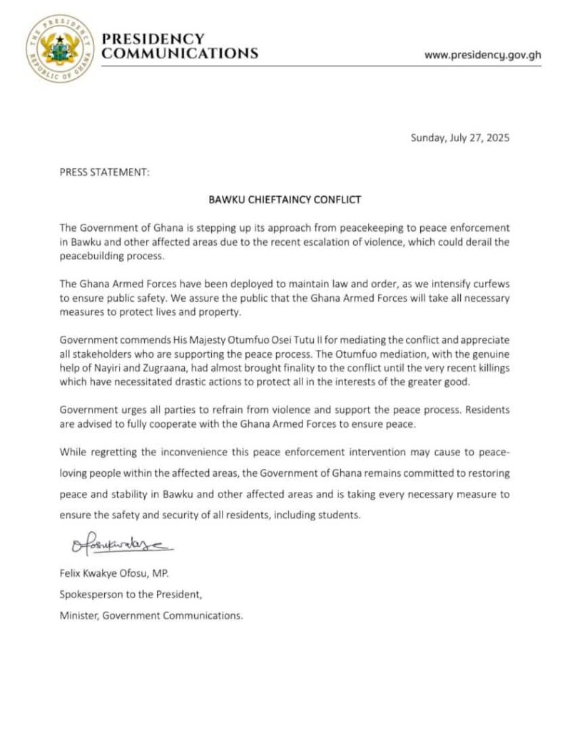 Government steps up measures to address escalating Bawku chieftaincy ...