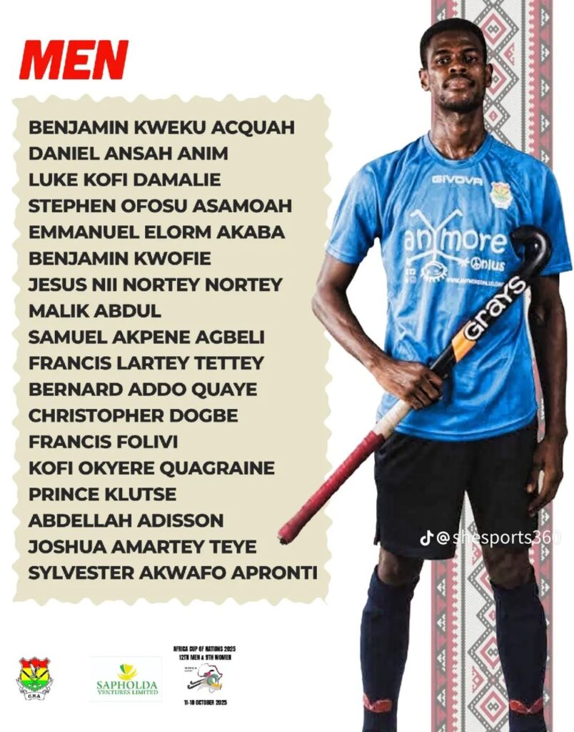 Ghana names final squad for 2025 Hockey AFCON - Adomonline.com