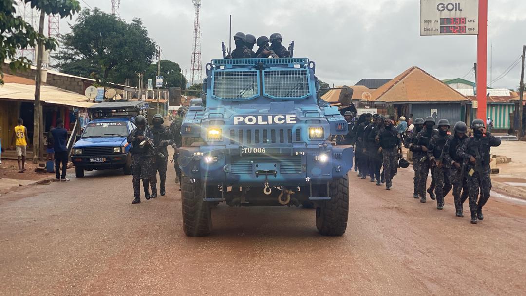Bono Regional Police embark on ‘Show of Force’ operation in Sampa ...