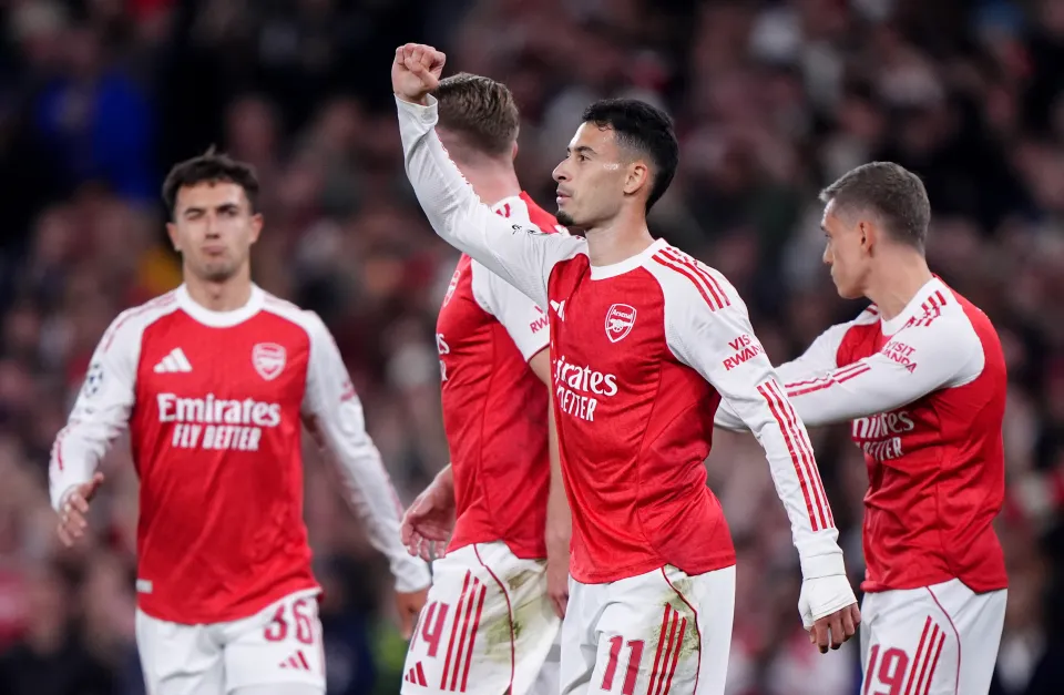 UCL: Martinelli & Saka strike as Arsenal maintain perfect start ...