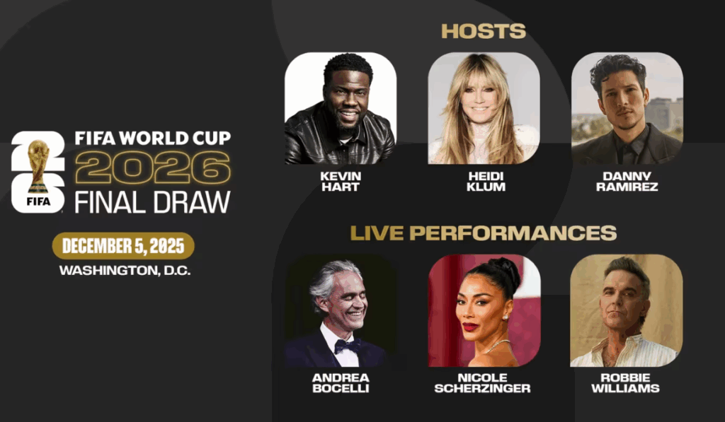 Kevin Hart, Heidi Klum and Danny Ramirez will co-host 2026 World Cup ...