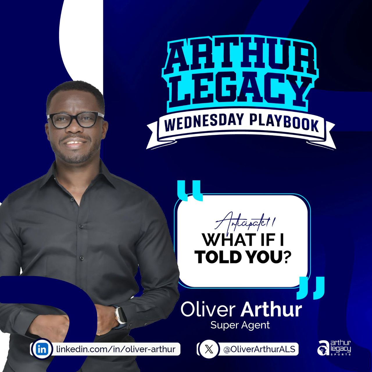 Super agent Oliver Arthur launches weekly playbook for football ...