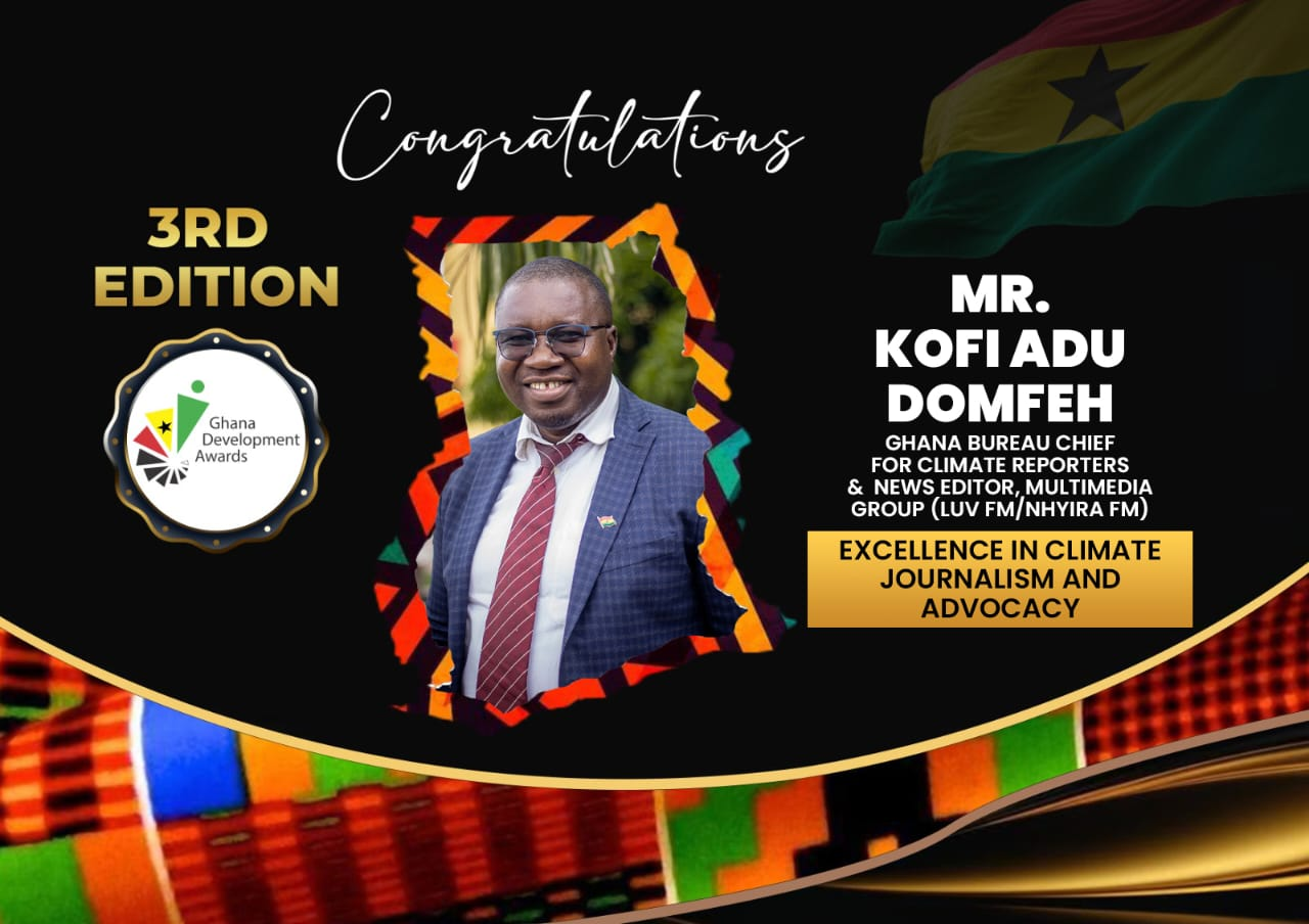 Kofi Adu Domfeh honoured with Excellence in Climate Journalism and ...