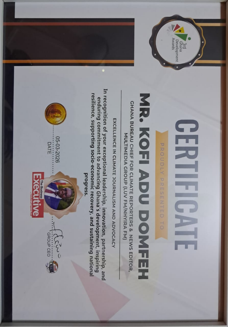 Kofi Adu Domfeh honoured with Excellence in Climate Journalism and ...